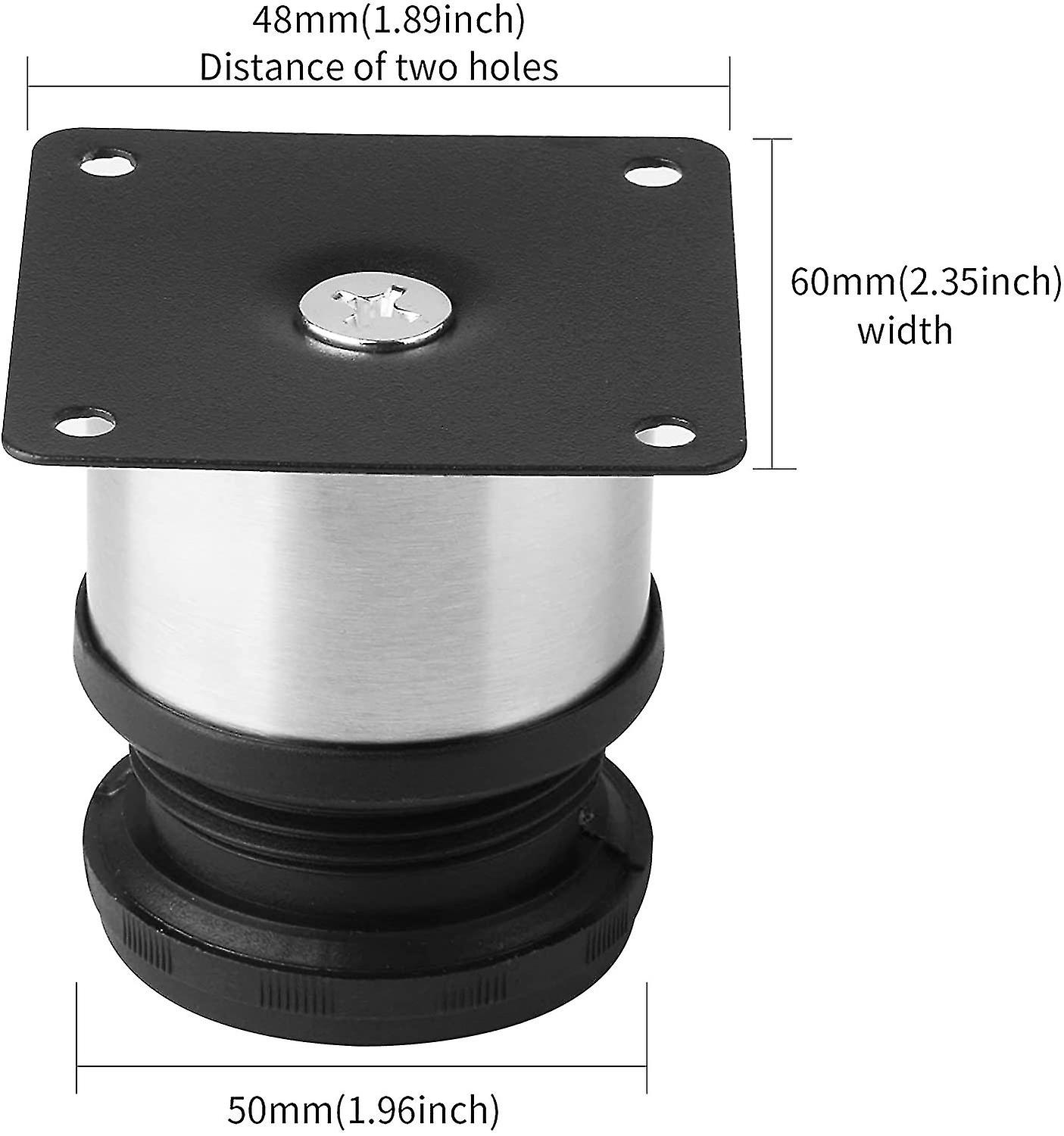 4pcs Furniture Cabinet Adjustable Stainless Steel Kitchen Feet Round ...