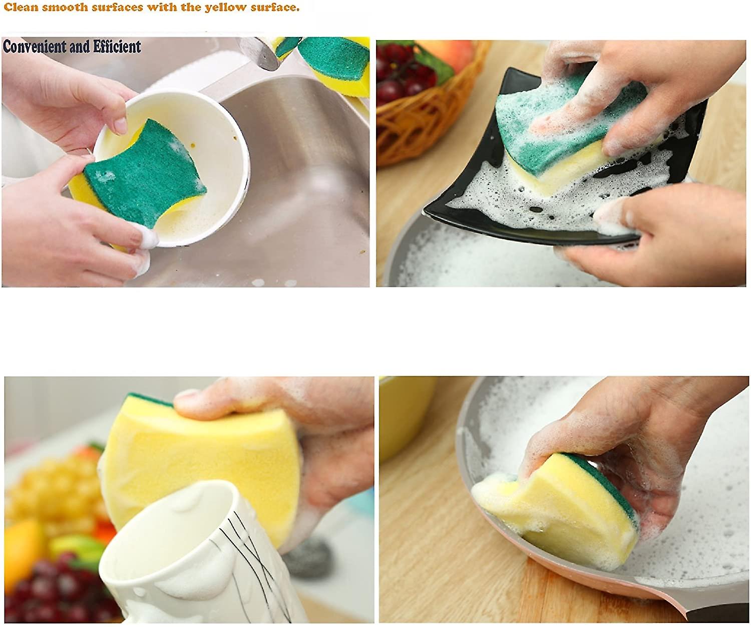 Kitchen Cleaning Sponges,eco Non-scratch For Dish,scrub Sponges | Fruugo DK
