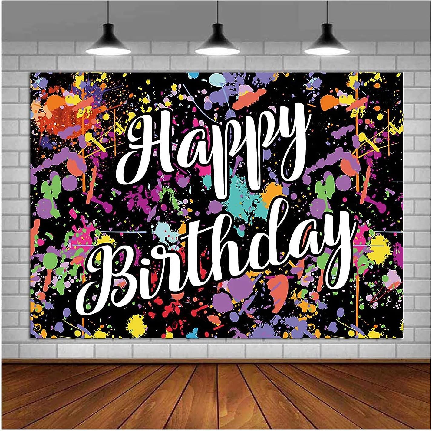 Colorful Graffiti Splash Paint Slime Photography Backdrop Vinyl 7x5ft ...