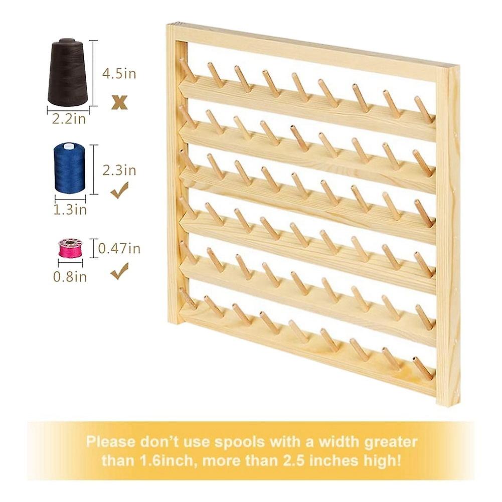 54 Spool Sewing Thread Stand, Wall Mount Sewing Thread Stand with ...
