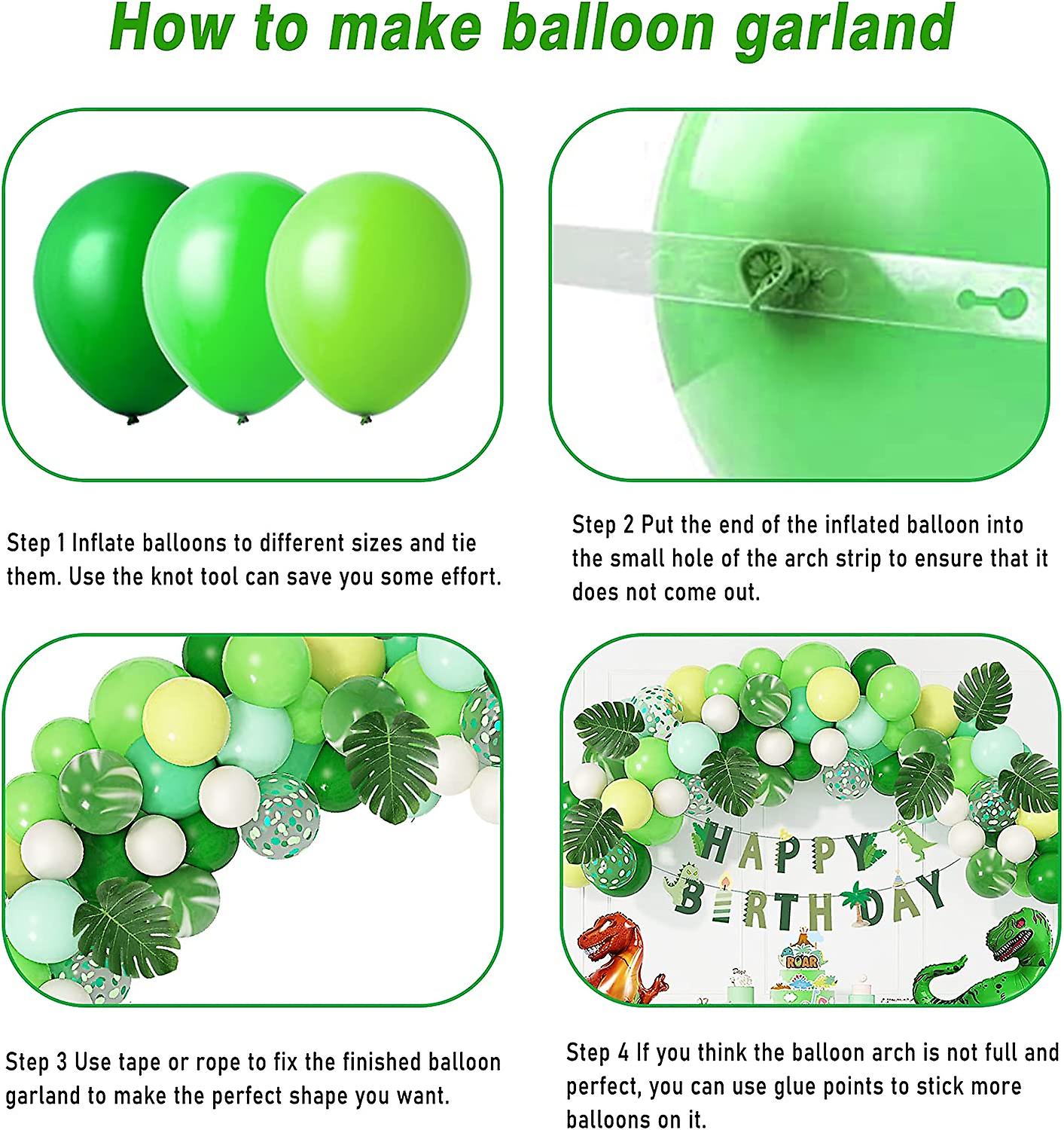 Dinosaur Birthday Party Decorations Supplies, Dinosaur Balloons Arch ...