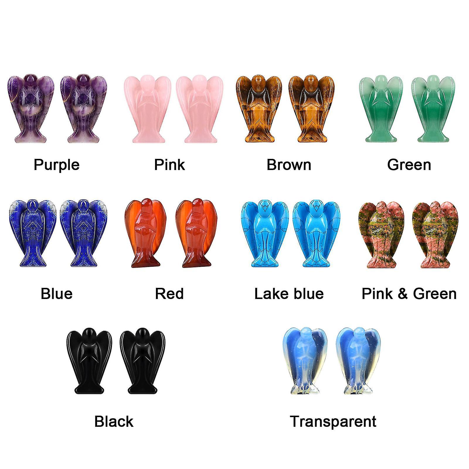 1pcs Crystal Angel Tigers Eye Healing Polished Natural Stone Decor ...