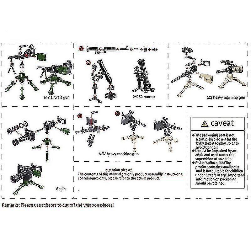 Ww2 Army Soldiers Figures Guns Weapons Military Building Blocks ...