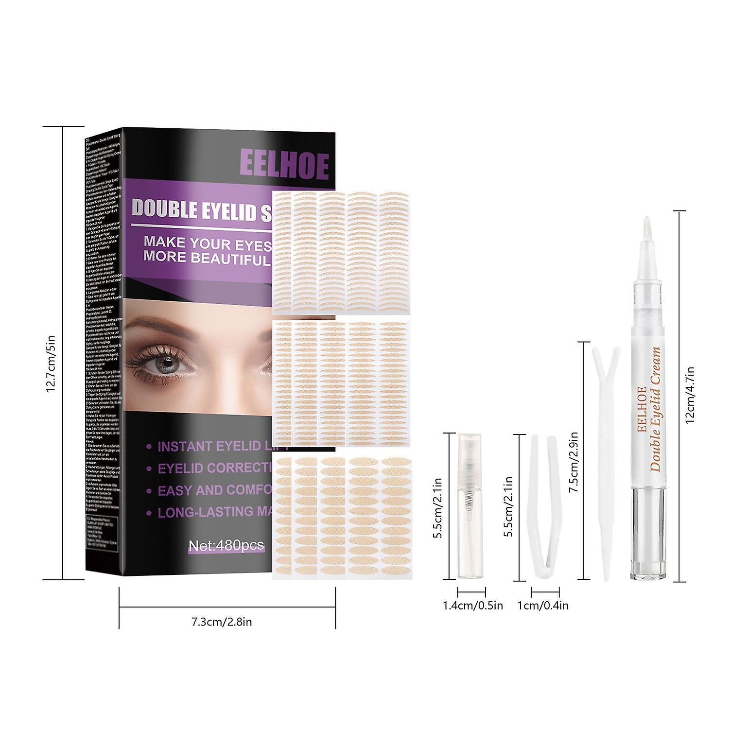 Natural Invisible Eyelid Tape for Double Eyelids, 480pcs Set | Fruugo UK