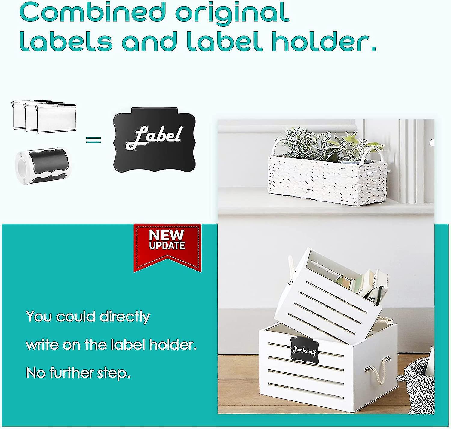 10pcs Labels For Storage Bins, Basket Labels For Kitchen Chalkboard ...