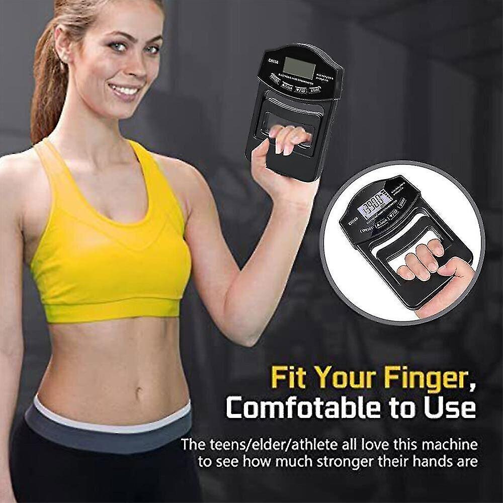 Grip Strength Tester, 396Lbs/180Kg Digital Hand Dynamometer Grip ...