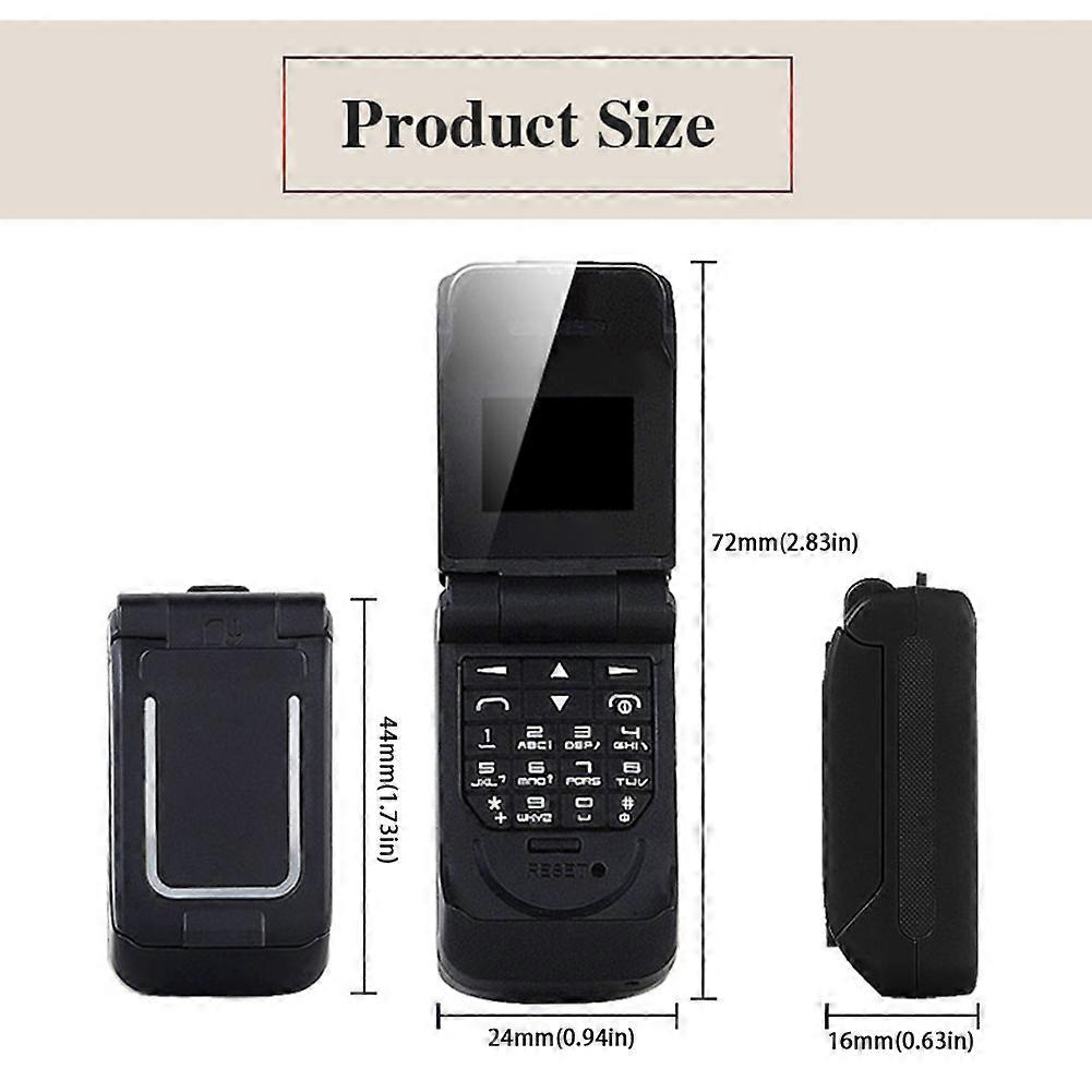 Mini Flip Mobile Phone 0.66 Inch Screen BT Dialer Smallest Mobile Phone ...