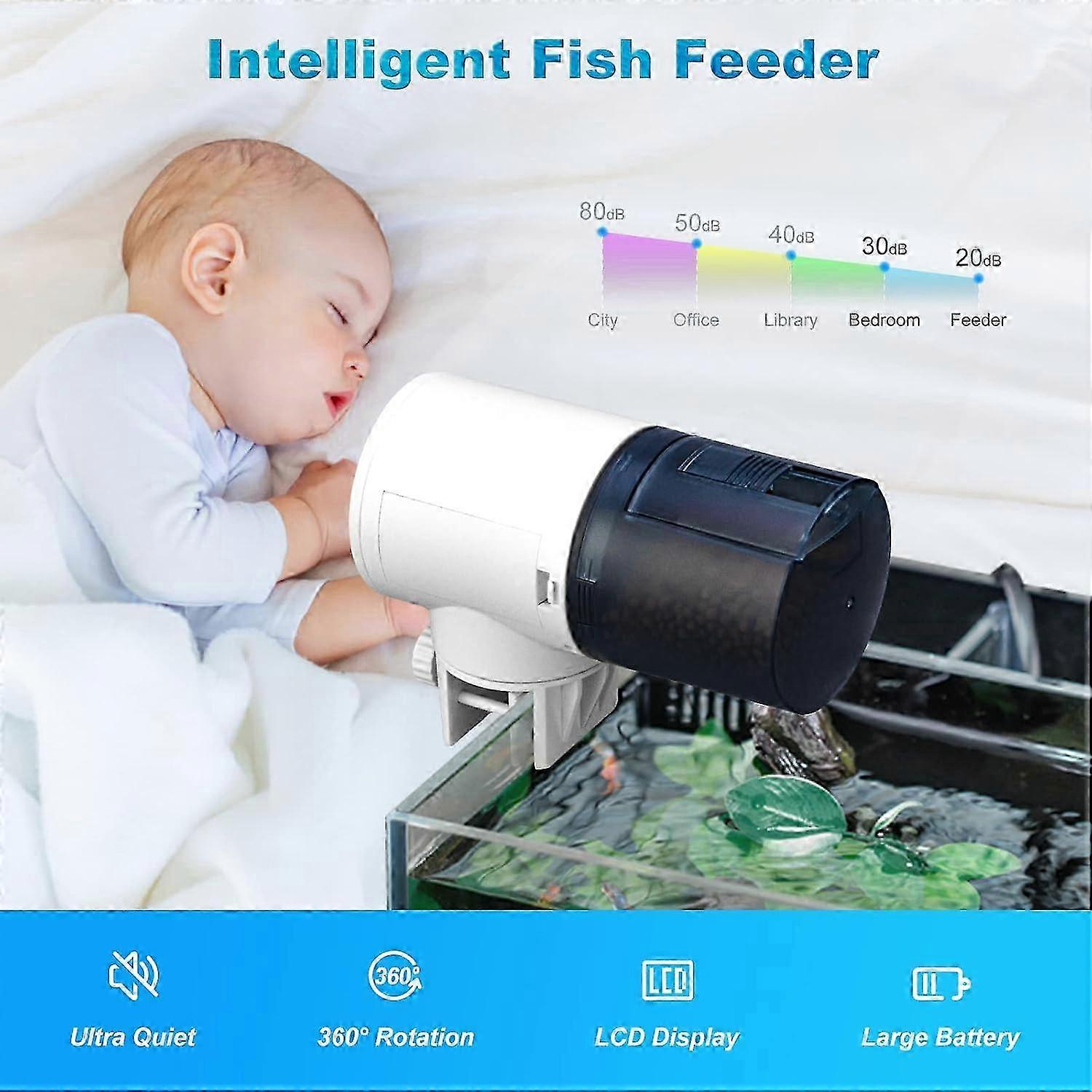 Automatic Fish Food Dispenser with Timer and LCD Display for Aquarium ...