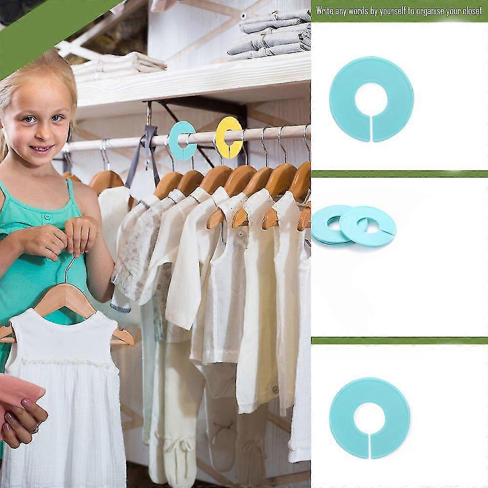24 Pcs Multicolor Clothing Rack Size Dividers Round Hangers Dividers ...