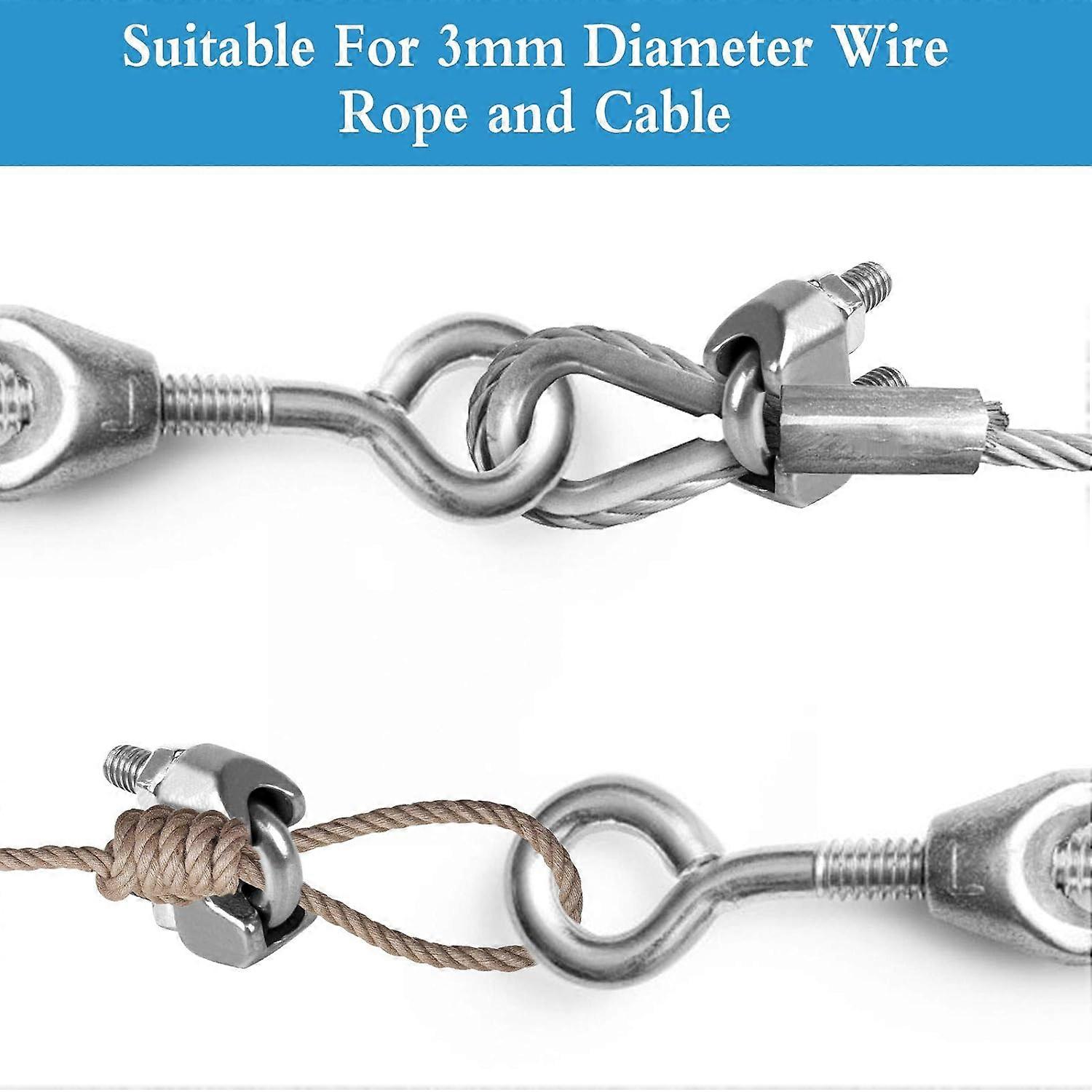 18 Pcs M3 Cable Clamp Saddle U Bolt Cable Clip Clamps Stainless Steel ...