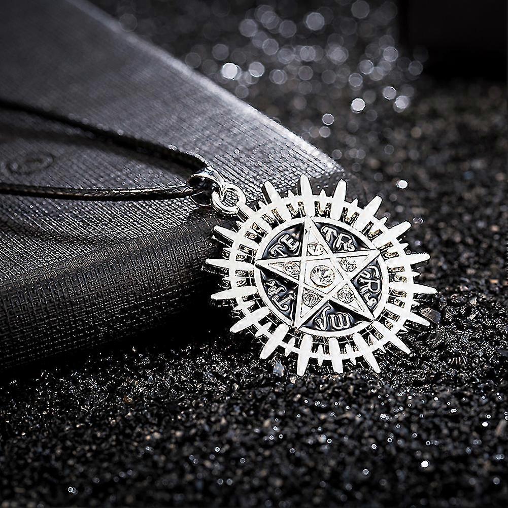 Supernatural Dean Possession Symbol Pentagram For Sun Pendant Leather ...