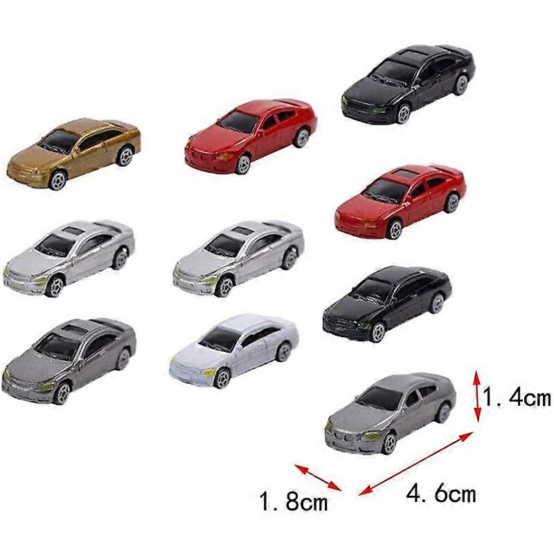 10 Pack 1/87 Mini Model Car Painted Car Models Building Train Scenery ...