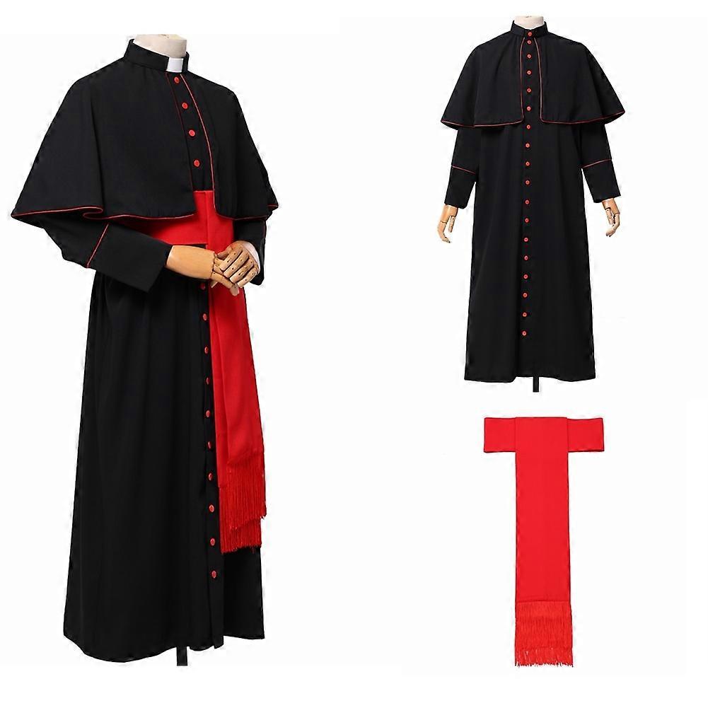 Priest Costume Clergy Vestments Pastor Robes Cassock Bishop Christian ...