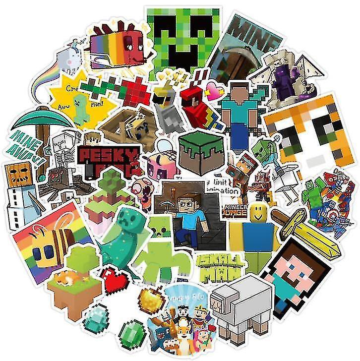 Minecrafted Design Stickers Blue Diamond Sword Kids Lovely | Fruugo UK
