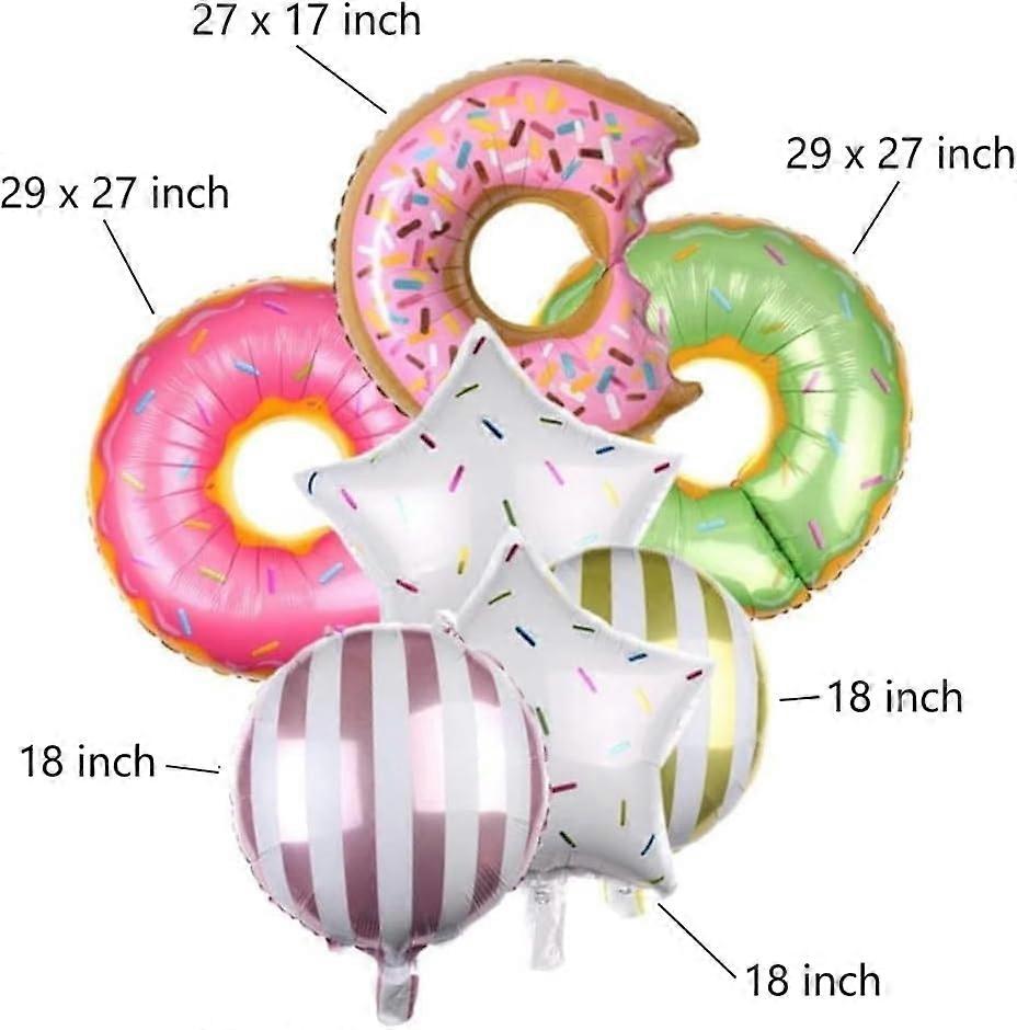 Donut Balloons - Donut Decorations, Donut themed Birthday Party Supplies, Donut Balloon Foil ...