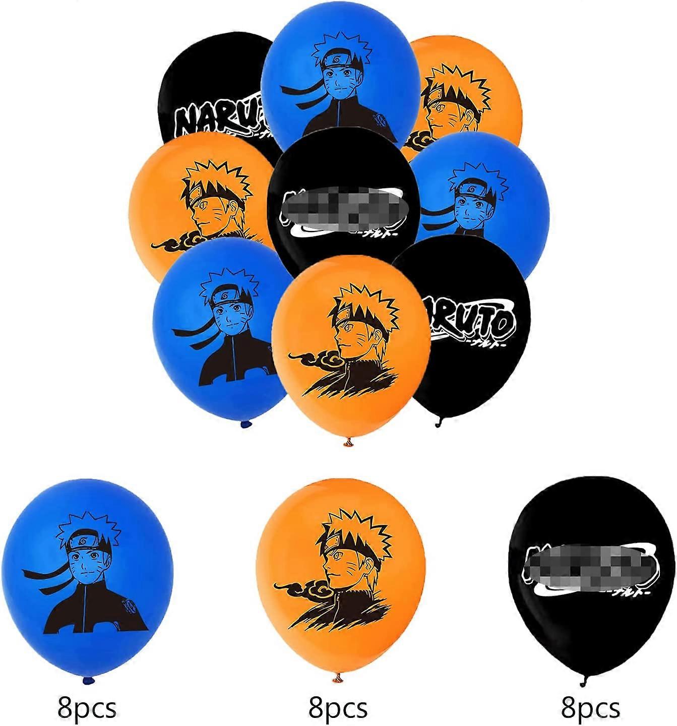 24pcs 12" Anime Ninja Balloons, Anime Ninja Birthday Decorations, Anime ...