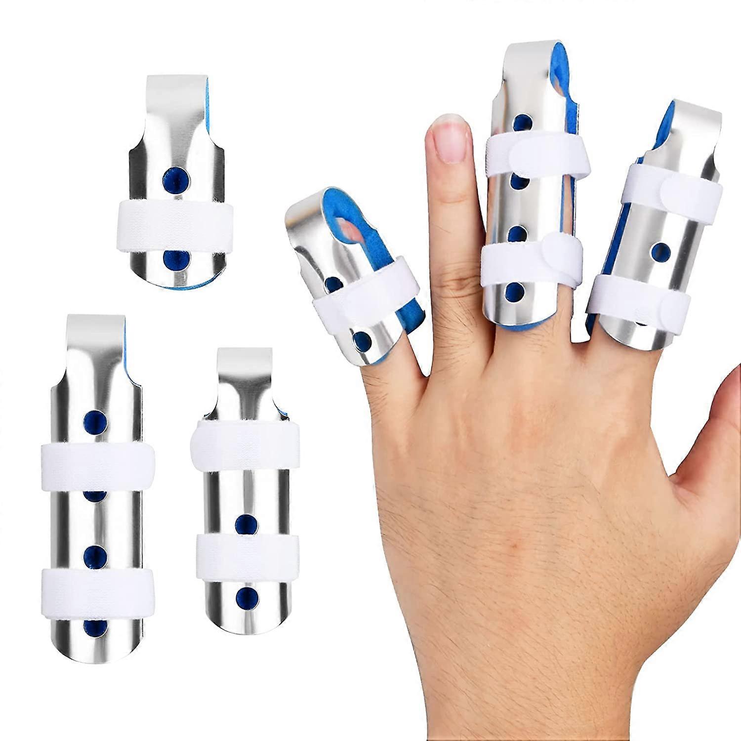 Set of 3 Finger Splint Trigger Finger Support Adjustable Mallet Finger ...