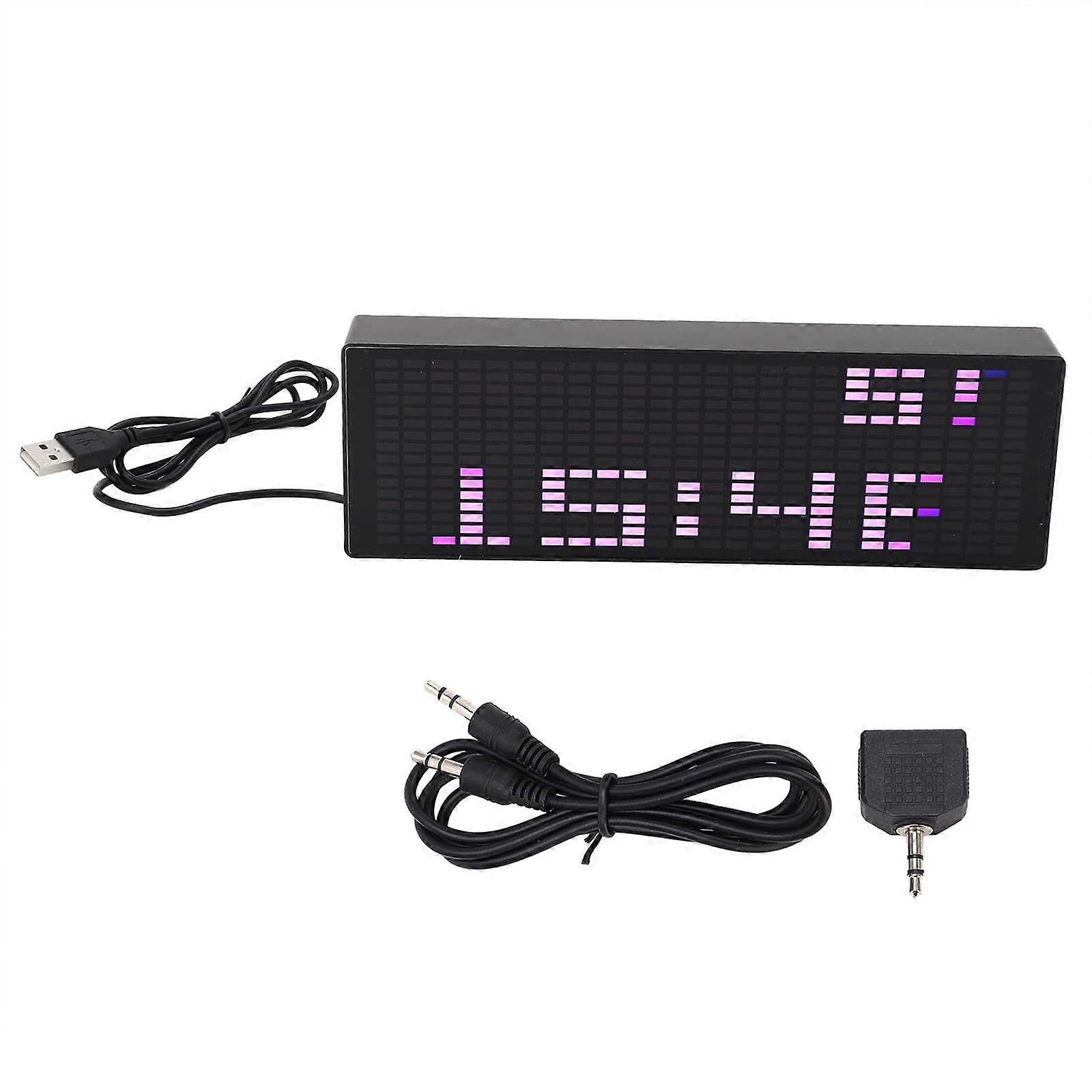 Music Spectrum Clock 384 RGB LED Digital Music Audio Spectrum Analyzer ...
