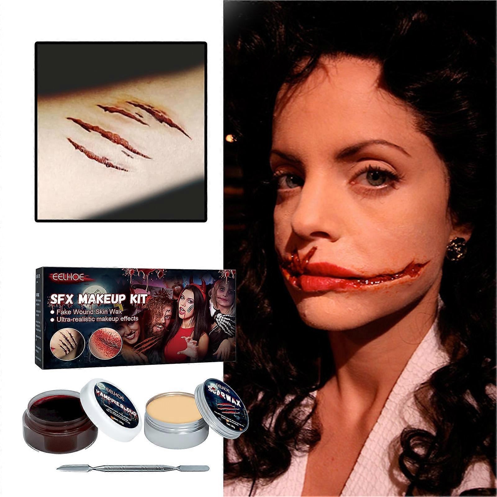 Scar Wax Kit Special Effect Makeup Kit Scar Wax Kit Fake Blood Gel With ...