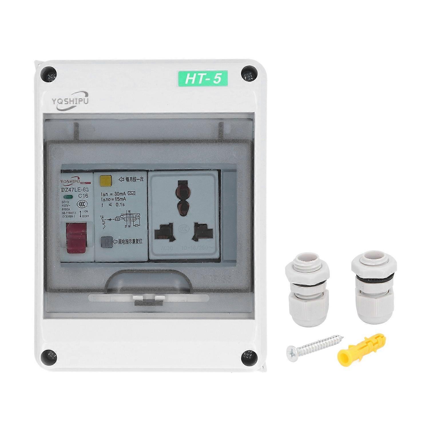 Surface Mount Distribution Box with 250VAC 10‑16A 3 Hole Socket MCB ...