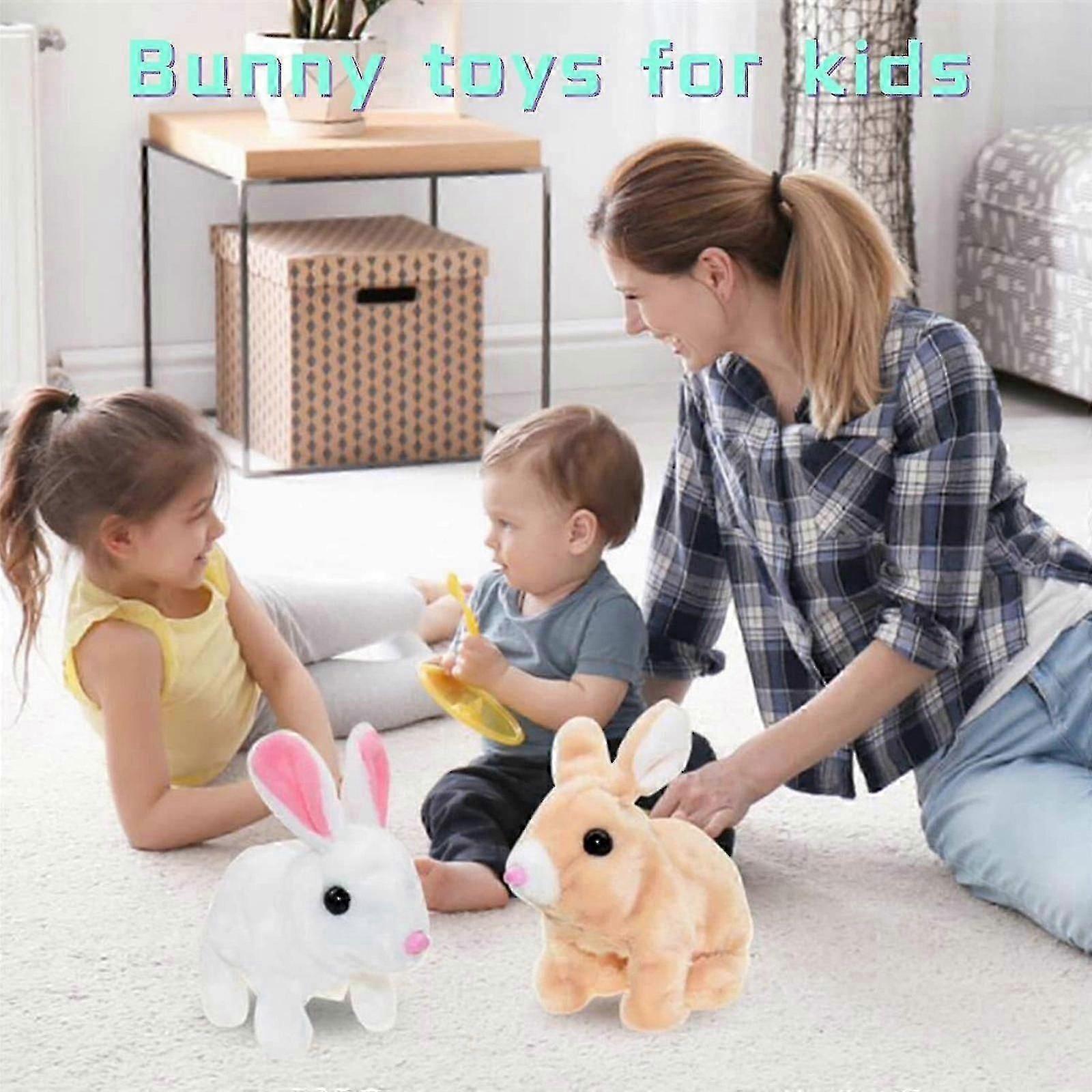 Electric Plush Rabbit Hopping Jumping Interactive Stuffed Bunny Toy ...