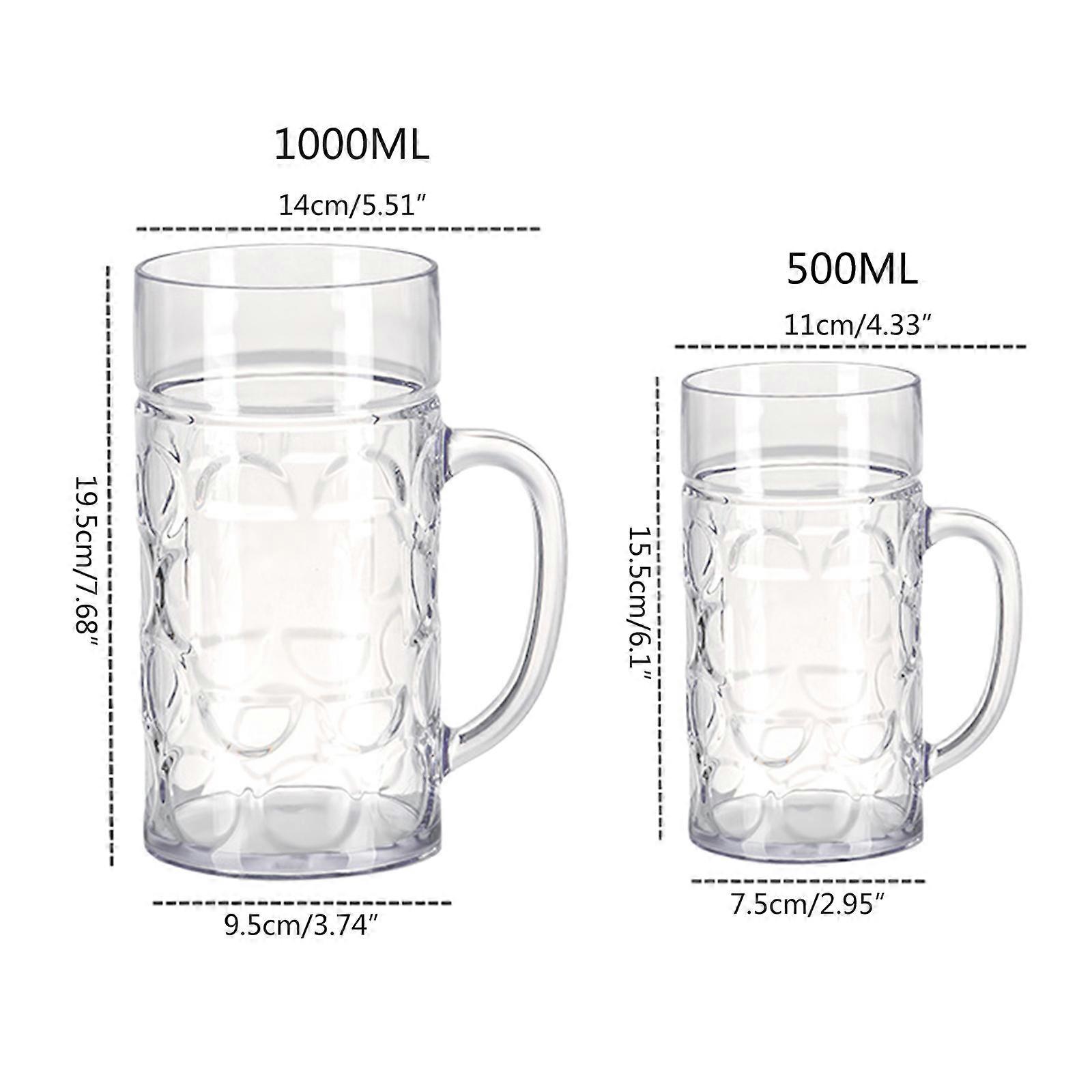 Shatterproof Beer Mug Unbreakable Plastic Drinking Cups Juice Glasses ...