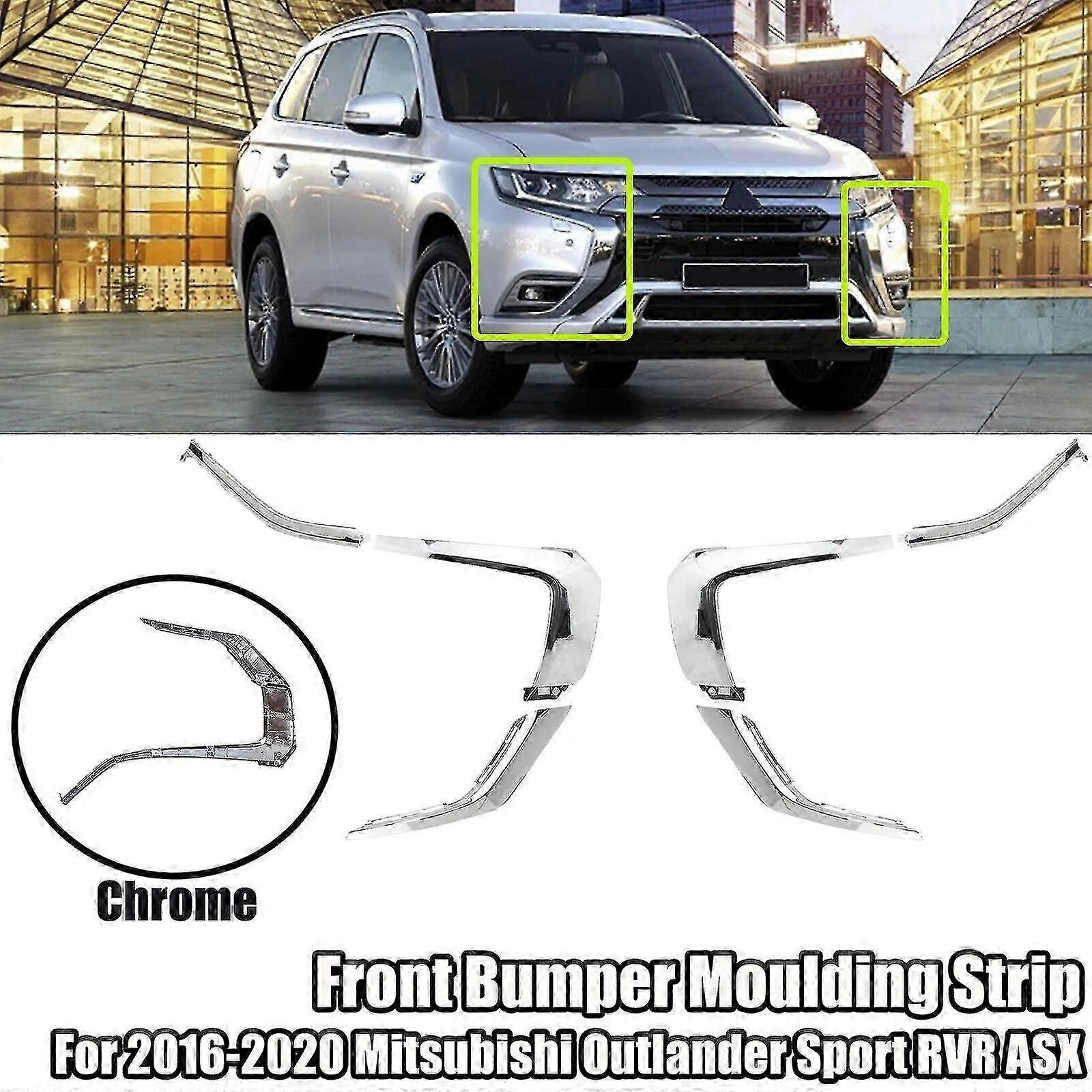 Chrome Front Bumper Moulding Strip Trim Lower Middle Upper LH RH Fog Light For 2016-2020 ...