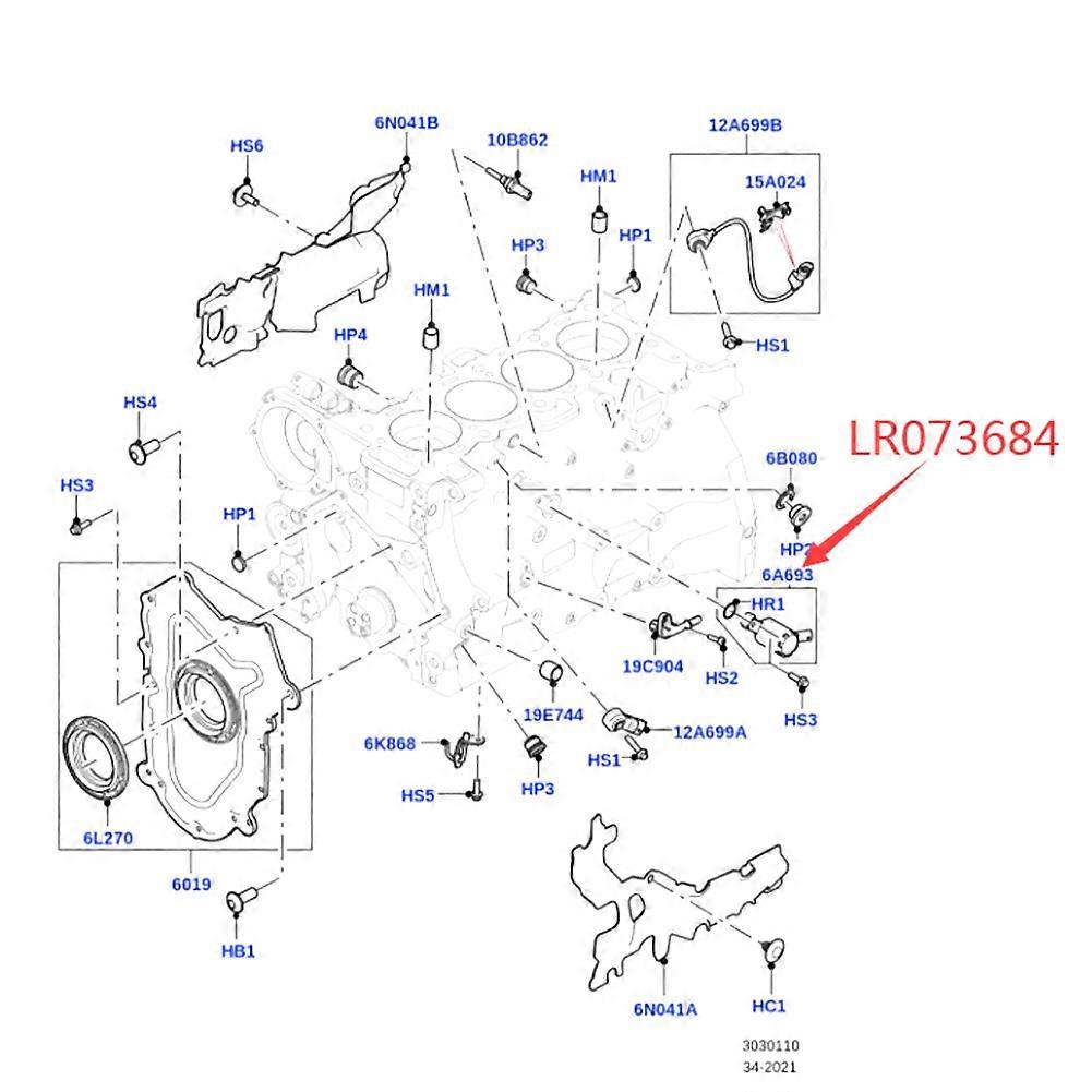 LR073684 Voltlander Rover Control Valve Oil Cooling Piston Valve for ...