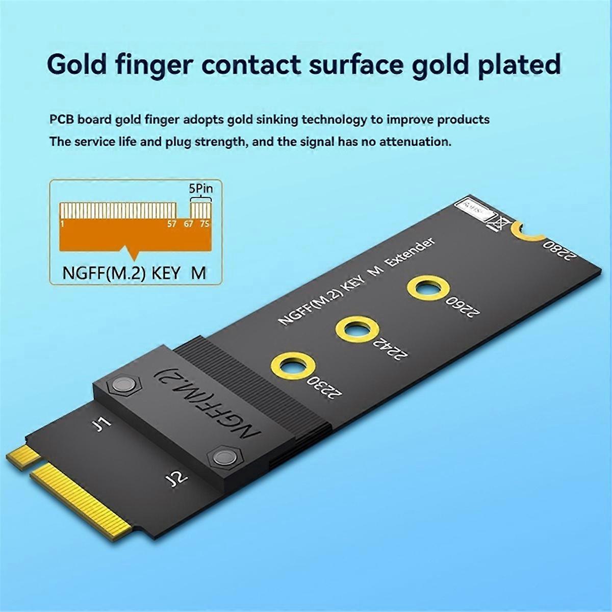 M.2 SSD Extension Cable M.2(NGFF) Key M NVMe Extension Cable Extender ...