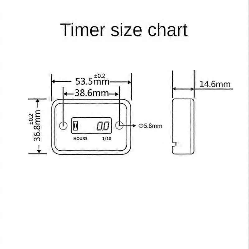 Waterproof LCD Display Digital Hour Meter Inductive Timer | Fruugo UK