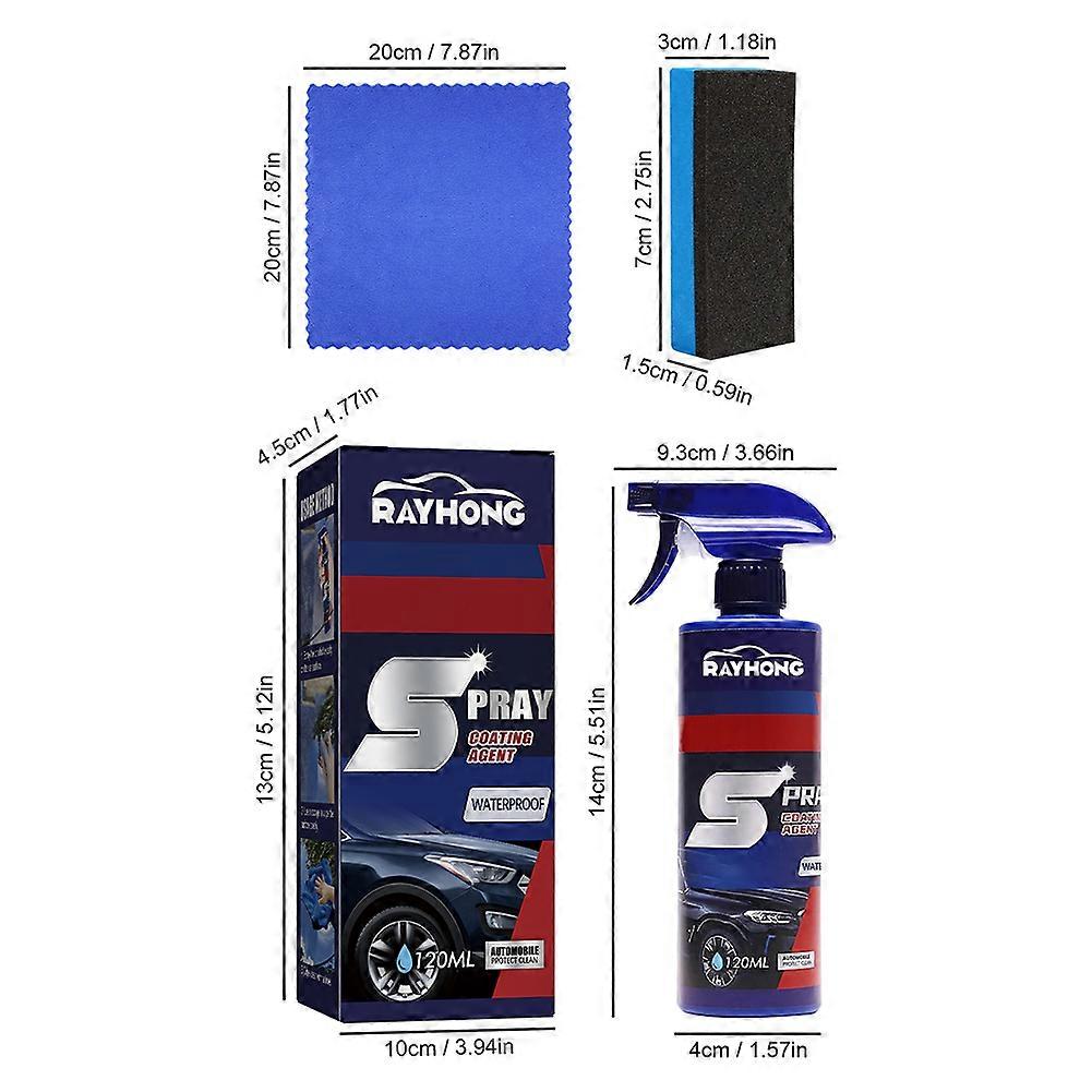 3 in 1 Ceramic Car Coating Spray, High Protection Quick Car Coating Spray Fast-Acting | Fruugo UK