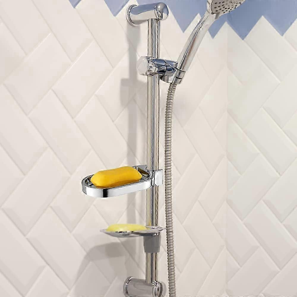 2 Pcs Clip on Shower Soap Dish for Shower Rail and Riser Rail 22mm ...