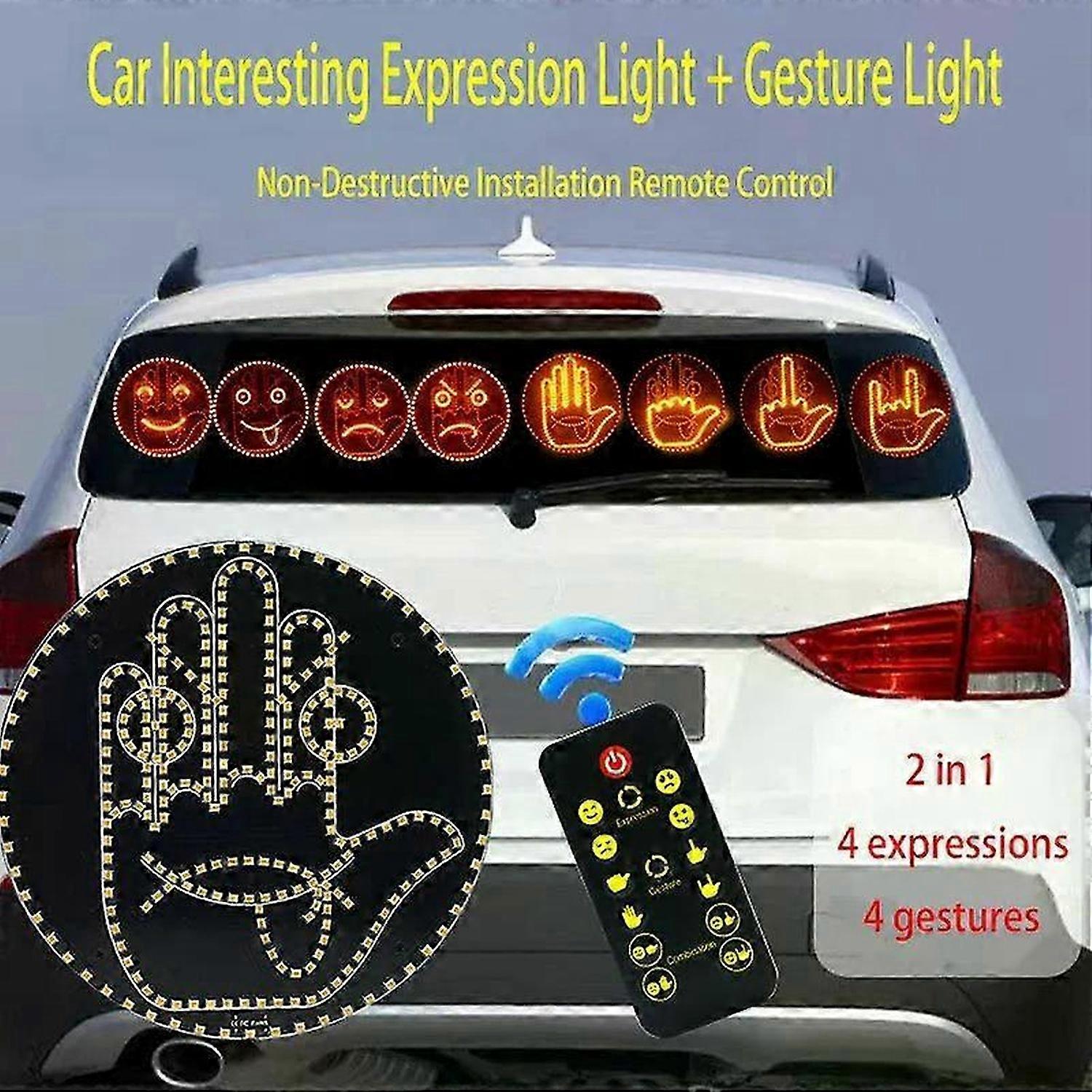 New Car Expression With Remote Control Led Lighting Road Rage Middle ...