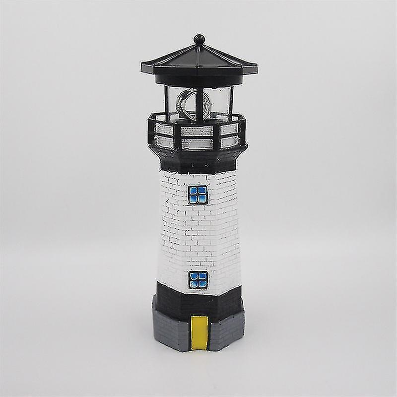 Solar Powered Lighthouse Led Rotating Lighthouse Garden Light Lawn Lamp ...