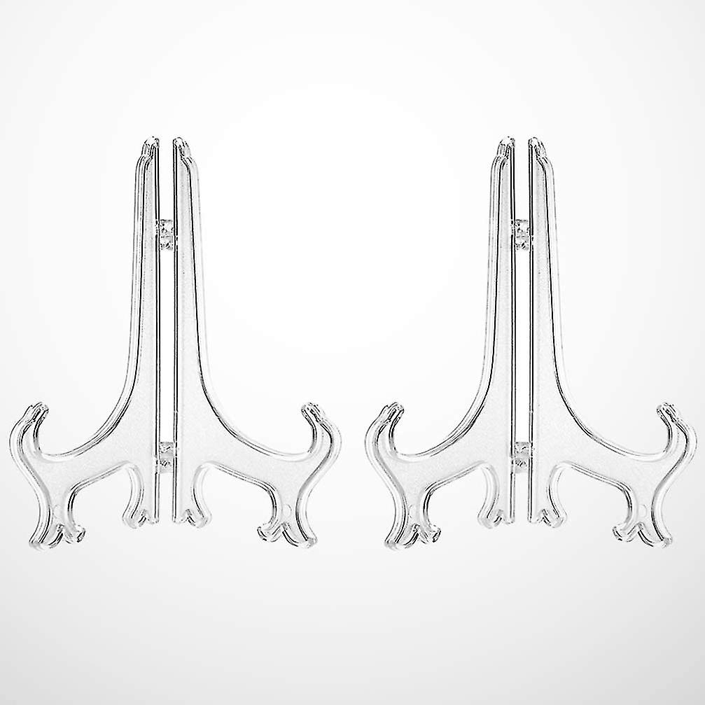 24 Pieces Clear Plastic Sheet Display Stand Photo Holder Stand For ...