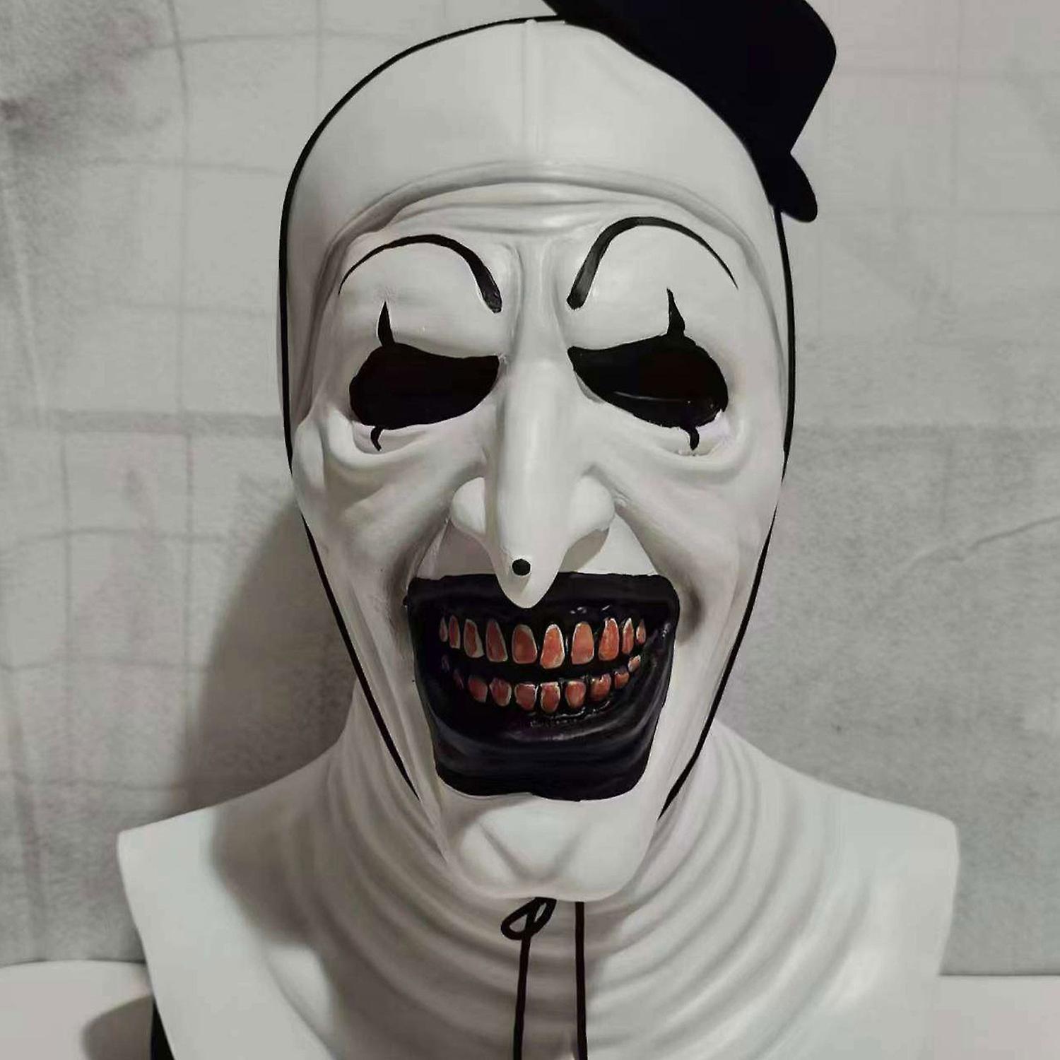 Terrifier Art the Clown Mask Full Head Latex Cosplay Prop for Halloween ...