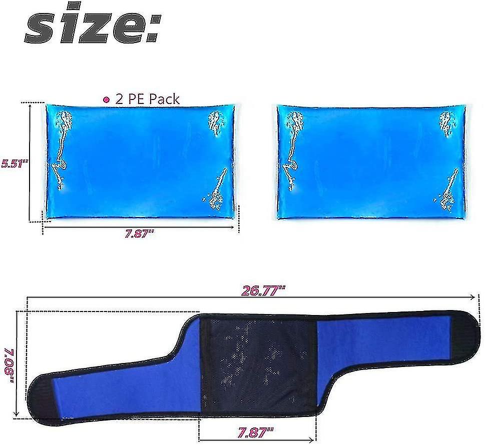 Knee Gel Ice Hot Pack Wrap For Knee Replacement, Swelling, Sports ...