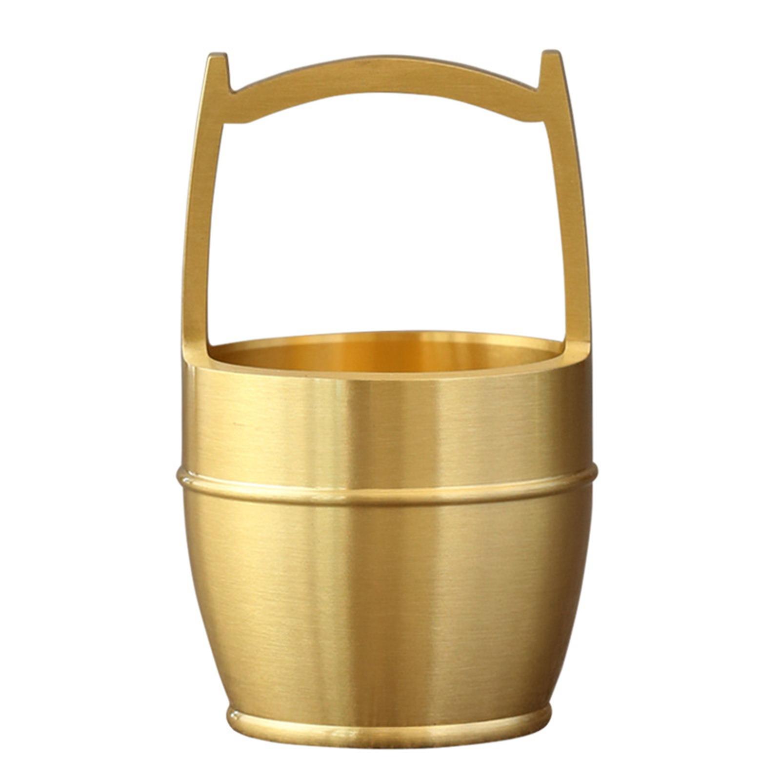 Brass Bucket CompactCraft Mini Copper Ware Golden Bucket Feng Shui ...