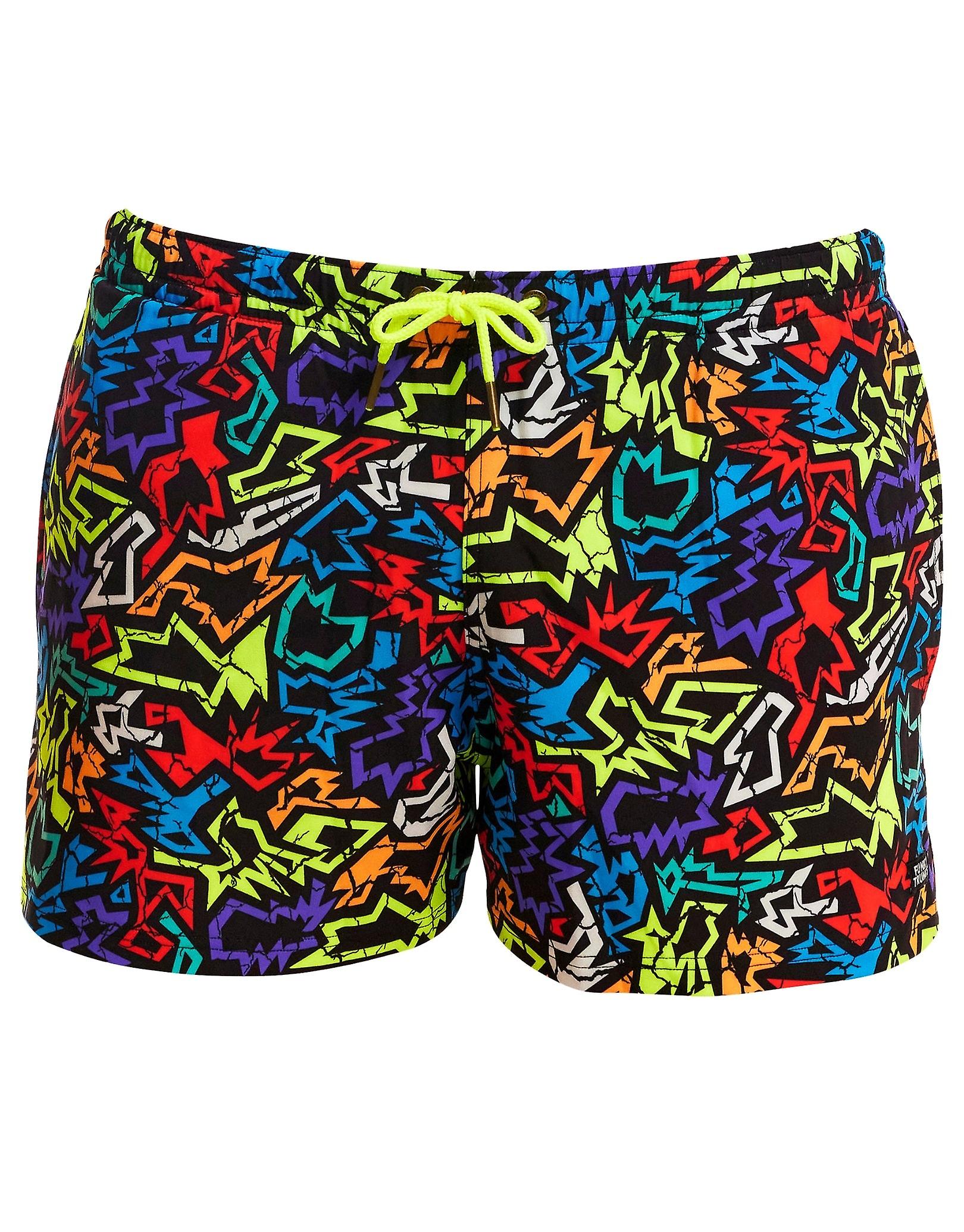Funky Trunks Funk Me Shorty Swim Shorts - Black/Multi | Fruugo UK