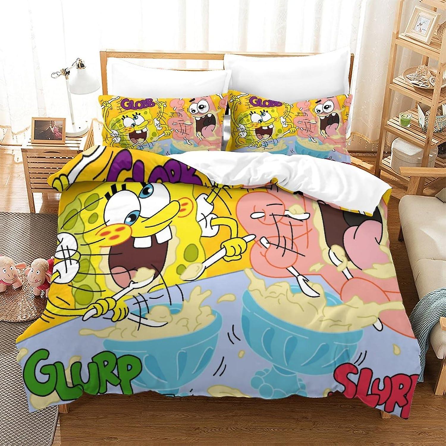 HOUKIG Spongebob 3D Print Anime Characters Quilt Cover Duvet Cover ...
