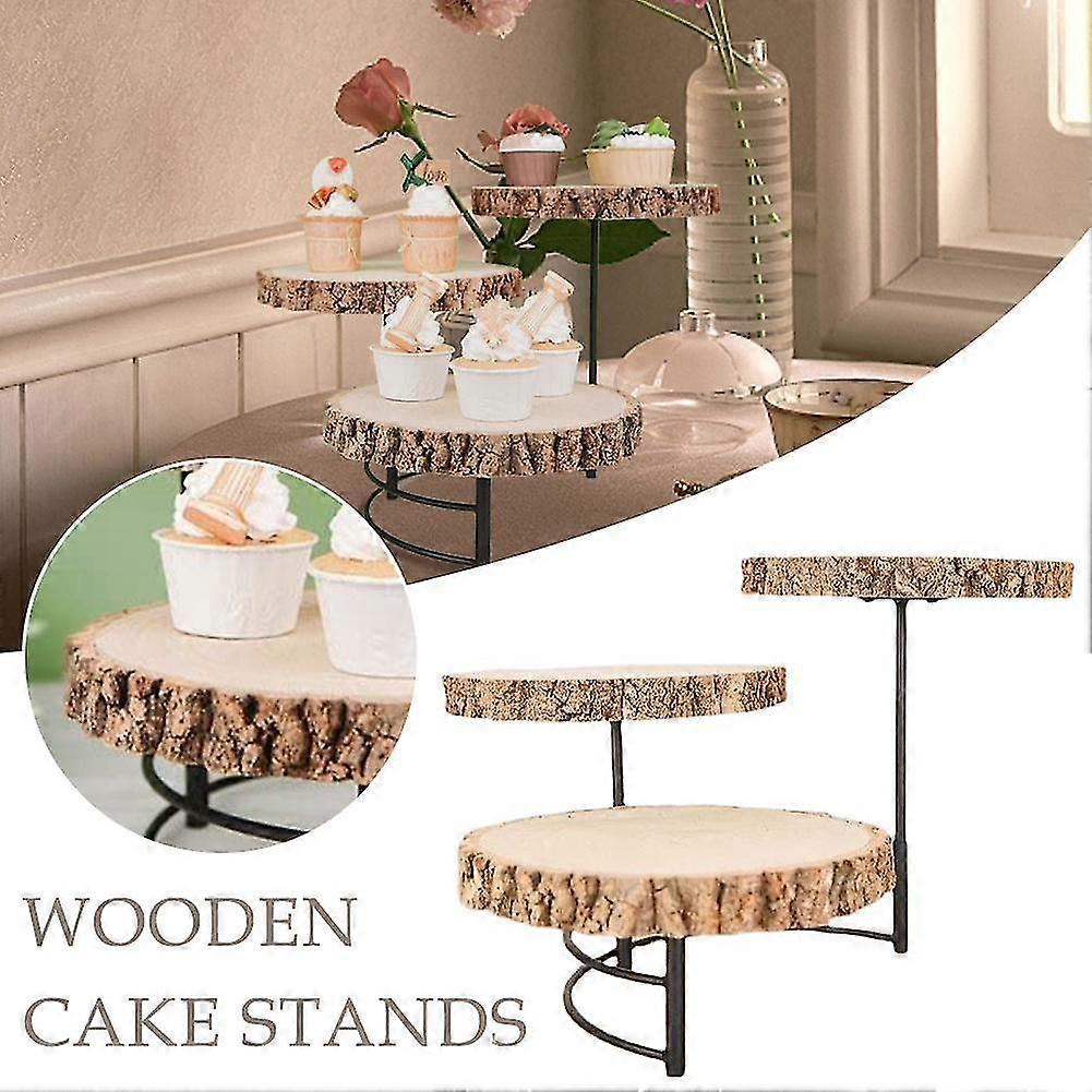 Wooden Cake Stand 3 Tier Serving Platter Dessert Stand Stand for ...