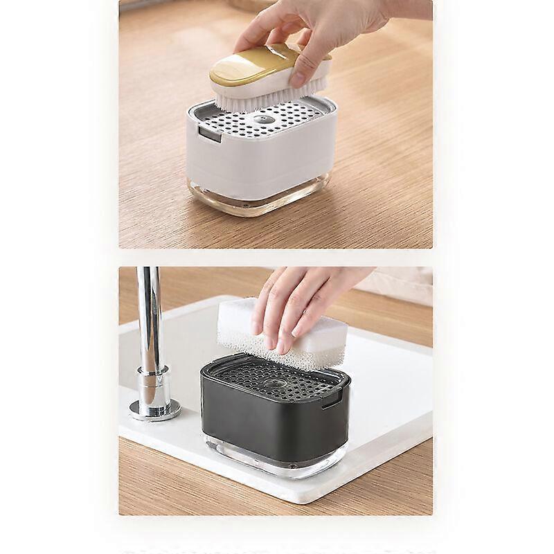 Kitchen Soap Dispenser, 2 in 1 Premium Soap Dispenser and Sponge Holder ...