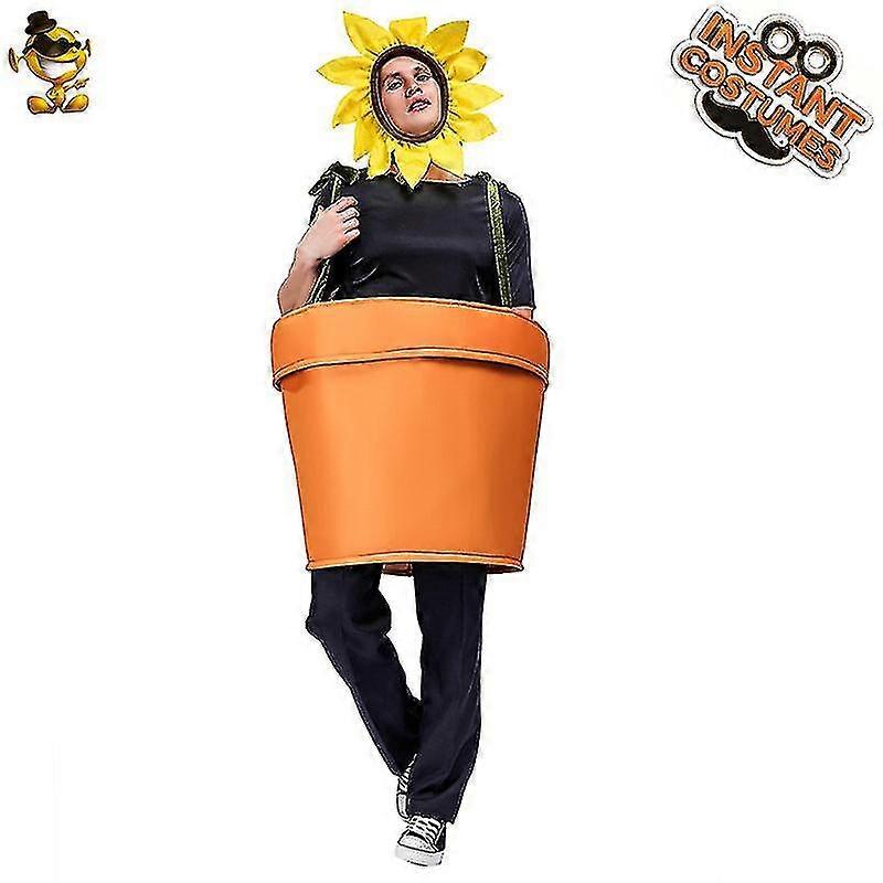 Funny Sunflower Potted Plant Dress Cosplay Dress Stage Dress ...