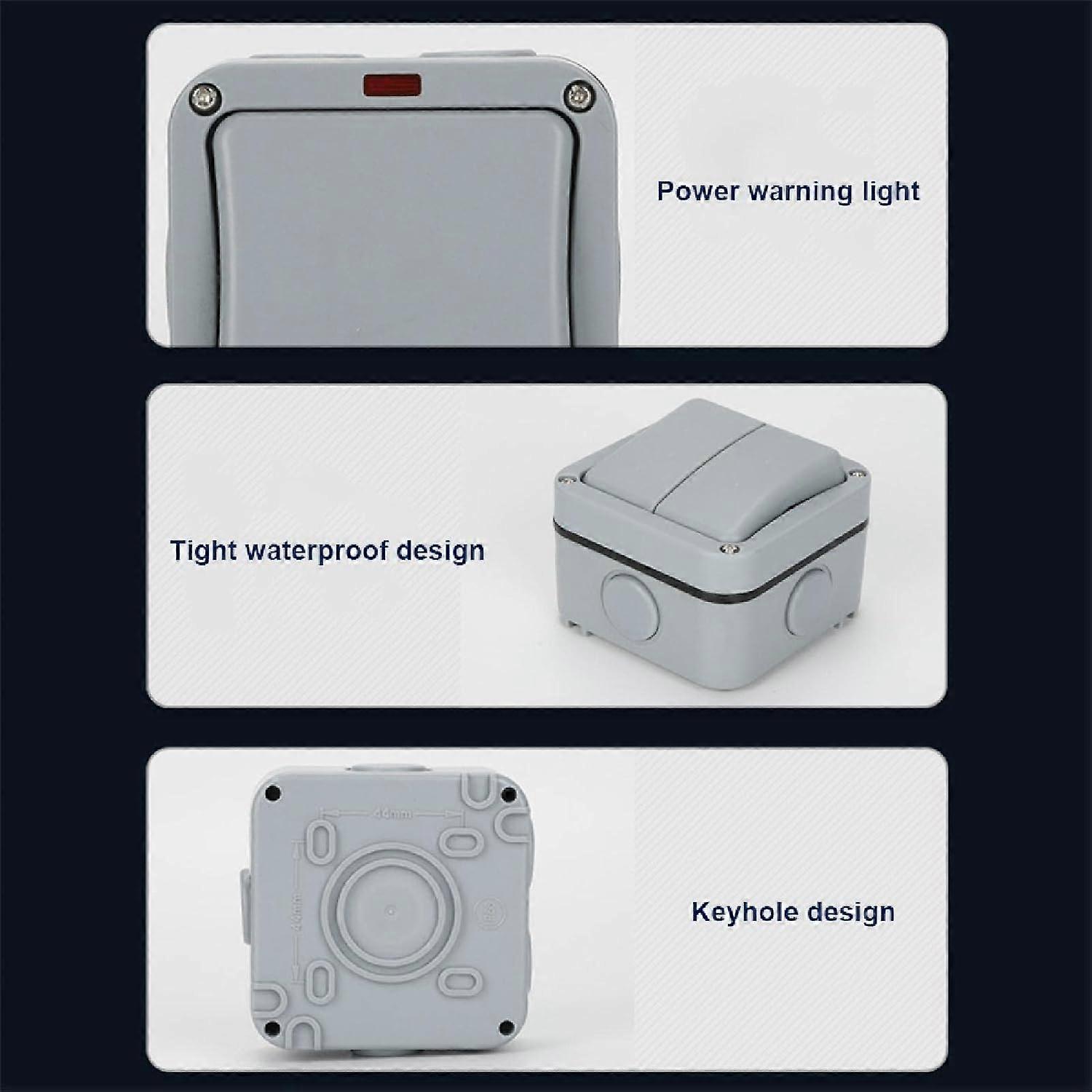 Weatherproof Switch Light Switch IP65 Outdoor Double Switch Dust-Proof ...