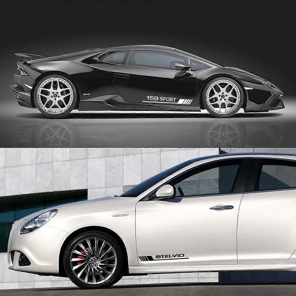 2PCS Vinyl Film Car Door Side Apron Strips for Alfa Romeo GIULIA ...