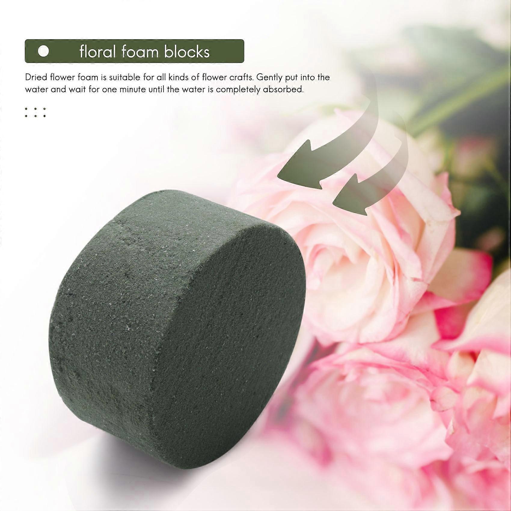 Floral Foam, 15 PCS Round Dry Floral Foam Blocks, Green Styrofoam ...