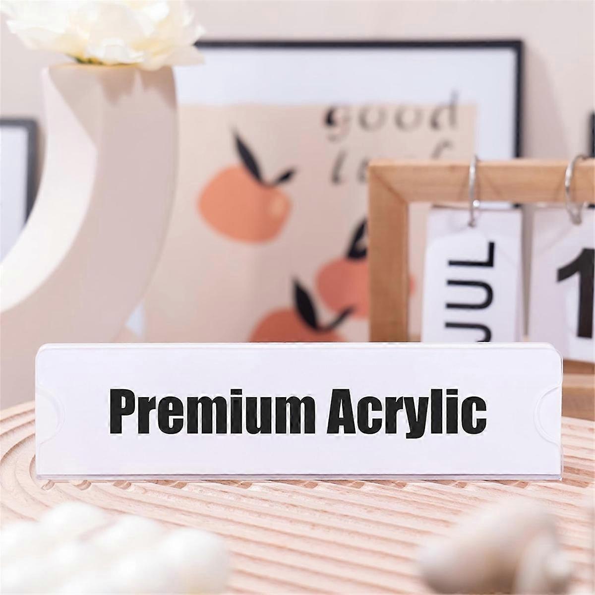 Acrylic Name Plate Holder Premium, 2X8 Inch,Clear Acrylic Plastic Sign ...
