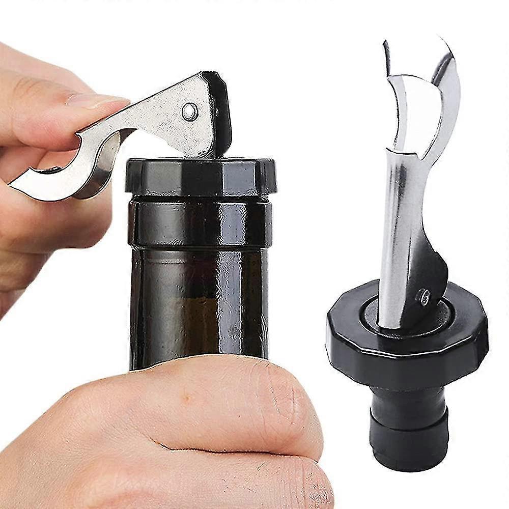 4 Pcs Lever-arm Bottle Stoppers Wine Bottle Lid Vacuum Plug Expanding ...