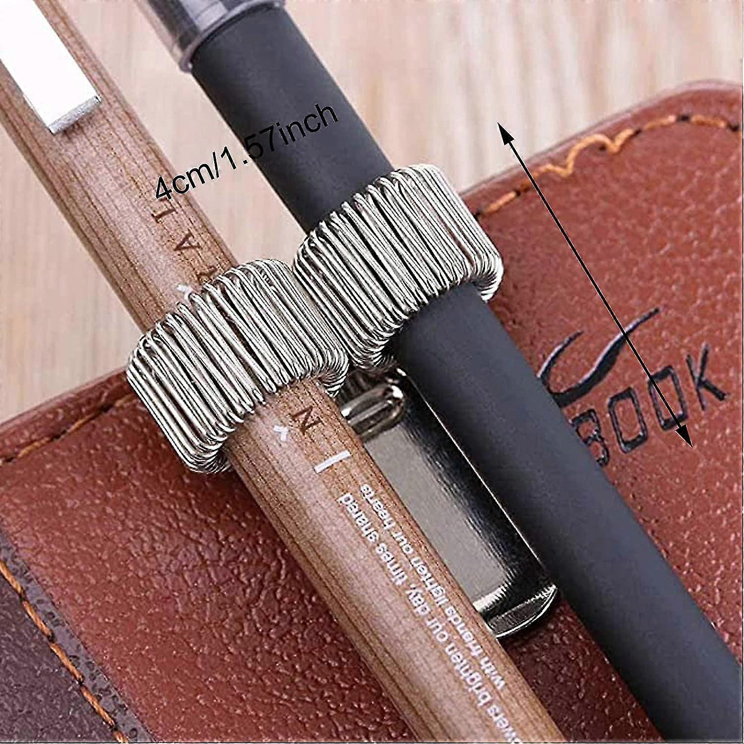 Pen Holder Pen Clip 4pcs Metal Pocket Clip Pen Holder With Spring Clip ...
