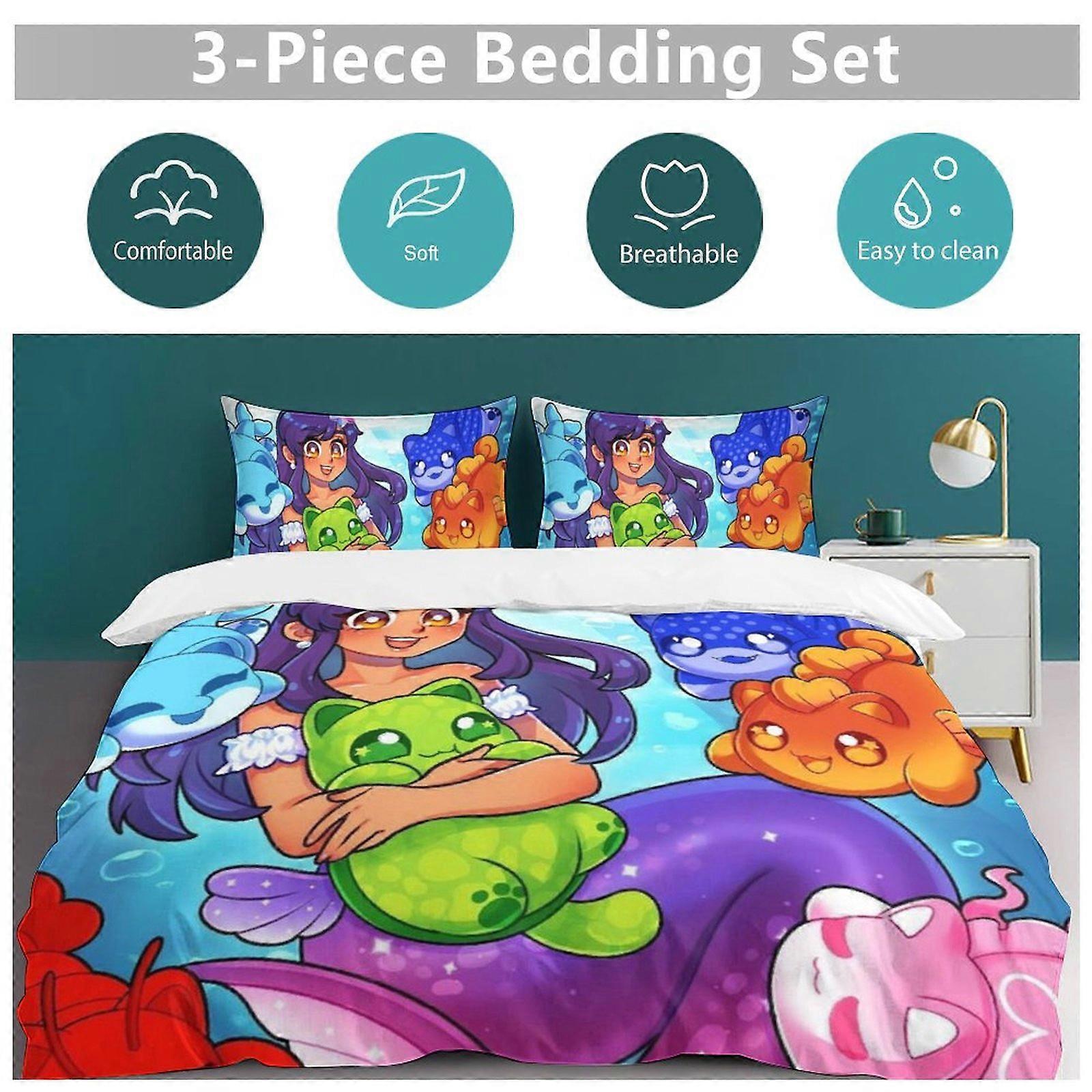 Bedding set XU652 Aphmau Down Duvet Cover Lightweight 3-piece Set, 1 ...